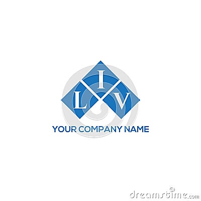 LIV Letter Logo Design On WHITE Background. LIV Creative Initials ...