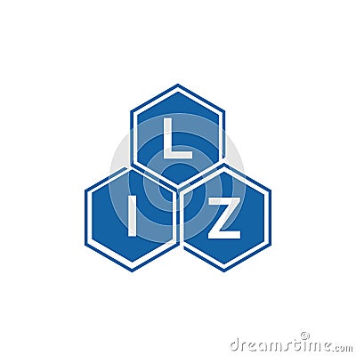LIZ Letter Logo Design On White Background. LIZ Creative Initials ...