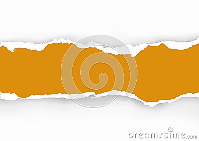 Orange Ripped Paper Background. Cartoon Vector | CartoonDealer.com ...