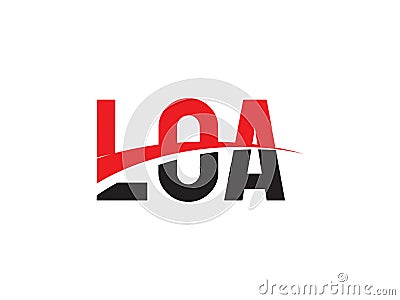 LOA Letter Initial Logo Design Cartoon Vector | CartoonDealer.com ...