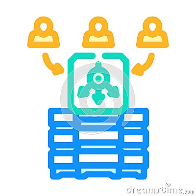 Load Balancer Data Center Color Icon Vector Illustration ...