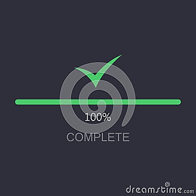 Load Completed Progress.Indicator For Loading Progress With Checkmark.Icon For Web Interfaces ...