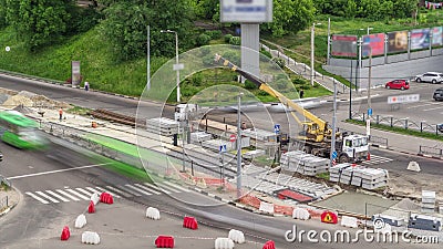 Loader Crane for Loading and Unloading Concrete Plates from Truck Which ...