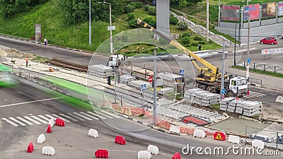 Loader Crane for Loading and Unloading Concrete Plates from Truck Which ...