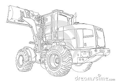 Loader Illustration Drawing Art Stock Illustration - Image: 39721531