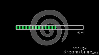 Loading Bar Animation on Black Screen. Stock Video - Video of design ...
