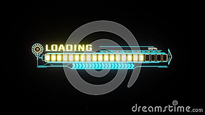Loading Bar Downloading Sci Fi Hud Overlay Stock Video - Video of video ...