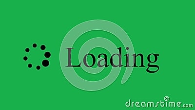 Loading Circle with Green Screen on Device Screen Digital Display of ...