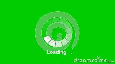 Loading Circle Icon Animation on Green Screen Background. Stock Footage ...