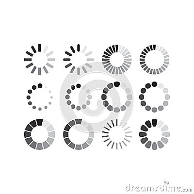 Loading Circle Simple Black Grey Icon. Vector Illustration ...