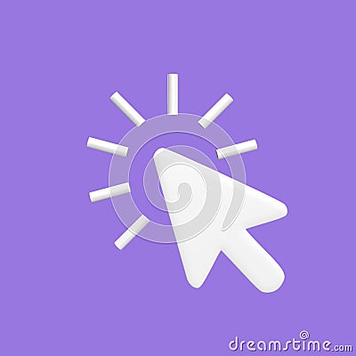 Loading Cursor 3d Icon Model Cartoon Style Concept. Render Illustration ...