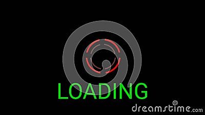 Loading Illustration Animation Video with Black Screen Stock Video ...