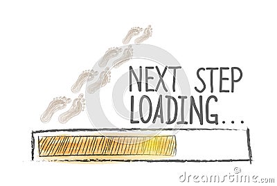Loading The Next Step. The Progress Indicator For Loading The Next Step ...
