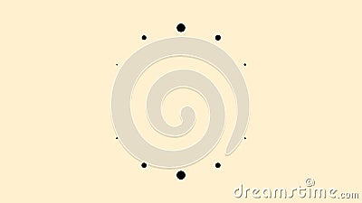 Loading Round Icon On Light Beige Background With Blinking Black ...