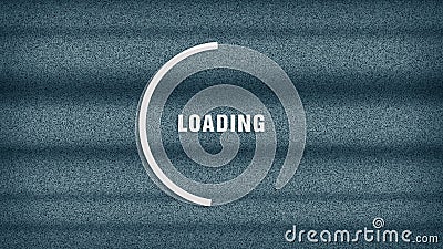 Loading Graphic on Fuzzy Static Screen Stock Video - Video of computer ...