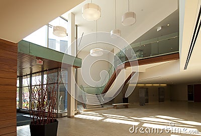 Lobby In A Modern Building Royalty Free Stock Photography - Image: 13985627