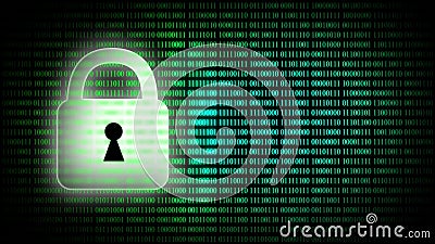 Lock Against Digits on Black Background As Data Security Stock Video ...