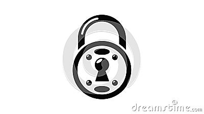 Lock icon animation stock footage. Video of object, business - 222271064