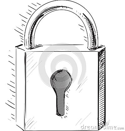 Lock Icon. Fast Sketch Illustration Stock Images - Image: 33305994