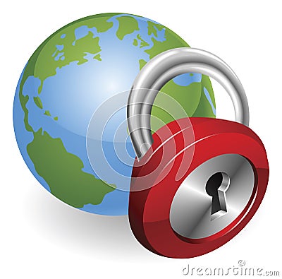 Lock and Key Globe stock vector. Illustration of protection - 25116166