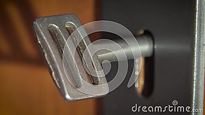 Locking and Unlocking the Door Stock Footage - Video of hole, lock ...