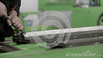 The Locksmith Performs a Hand Scraping Operation. Stock Video - Video ...