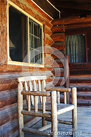 Log Cabin Porch Stock Photography | CartoonDealer.com #20836262