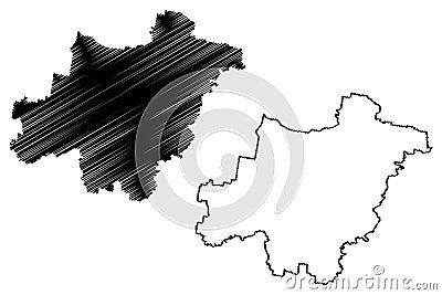 Logan City (Commonwealth Of Australia, Queensland State) Map Cartoon ...