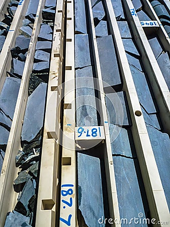 Logged Drill Core In Trays Stock Image | CartoonDealer.com #58007407