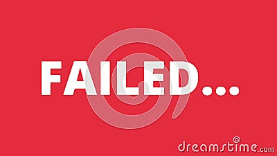 Login Failed Text Message Animation of a Communication Computer Error ...