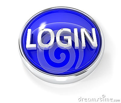 Login Icon On Glossy Blue Round Button Royalty-Free Stock Image ...