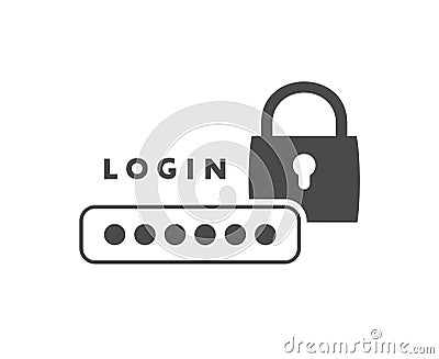 Login Lock Symbol Cartoon Vector | CartoonDealer.com #280653009