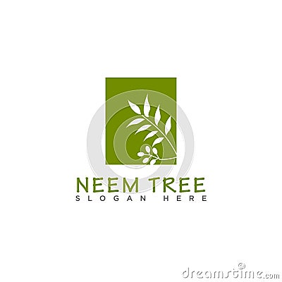 Negative Space Of Neem Tree Logo Cartoon Vector | CartoonDealer.com ...