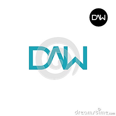 Letter DAW Monogram Logo Design Vector Illustration | CartoonDealer.com ...