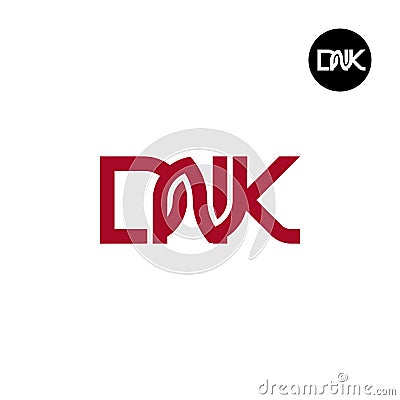 Letter DNK Monogram Logo Design Vector Illustration | CartoonDealer.com ...