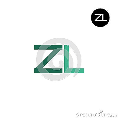 Letter ZL Monogram Logo Design Cartoon Vector | CartoonDealer.com ...