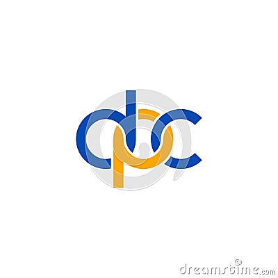 Linked Letters DPC Monogram Logo Design Vector Illustration ...