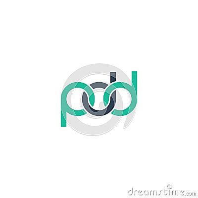 Linked Letters PDD Monogram Logo Design Cartoon Vector | CartoonDealer ...