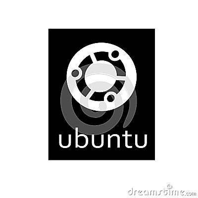 Ubuntu Operating System Logo On White Background Vector Illustration ...