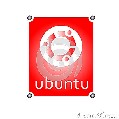 Logo Of Ubuntu Operating System On White Background Vector Illustration ...