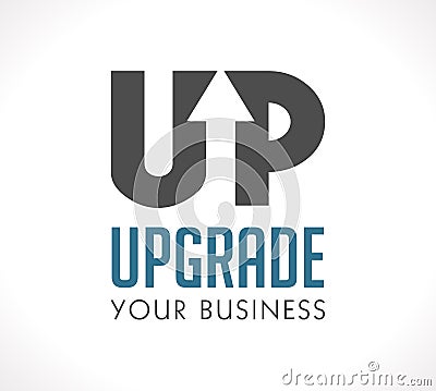 Logo - Upgrade Your Business Stock Vector - Image: 80865587