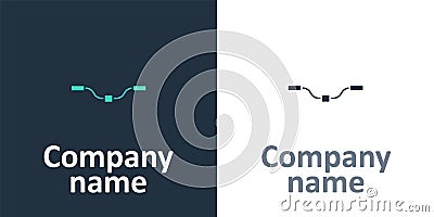 Logotype Bicycle Handlebar Icon Isolated On White Background. Logo ...