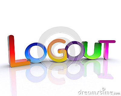 Logout - 3D Stock Illustration | CartoonDealer.com #23687185