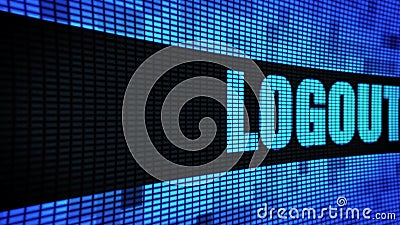 Logout Side Text Scrolling LED Wall Pannel Display Sign Board Stock ...