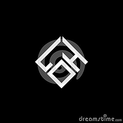 LOH Letter Logo Design On Black Background. LOH Creative Initials ...