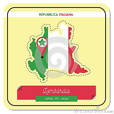 Lombardia Map. Vector Illustration Decorative Design | CartoonDealer.com #188177932