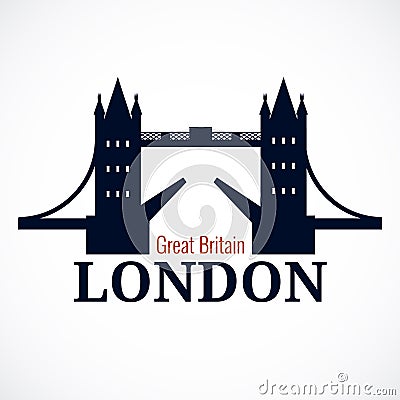 London Bridge Logo Vector Illustration | CartoonDealer.com #48901024