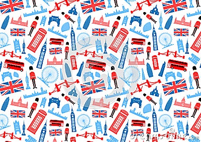 London, England Seamless Pattern Stock Vector - Image: 54516946