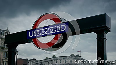 London Underground Subway Sign Stock Footage - Video of city, sign ...