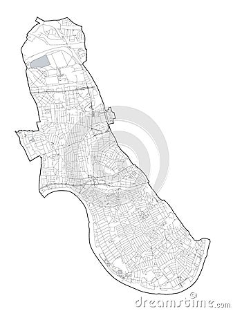 Satellite View Of The London Boroughs, Map And Streets Of Hammersmith ...
